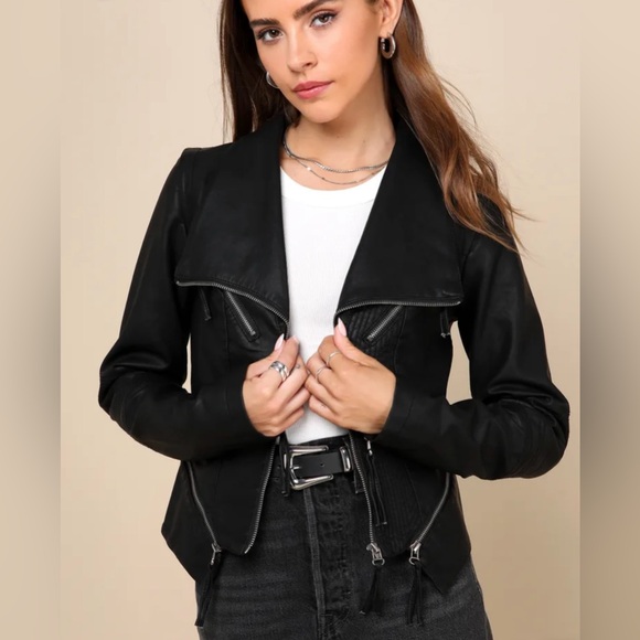 Lulus | Jackets & Coats | Lulus Womens Up On A Tuesday Black Vegan ...